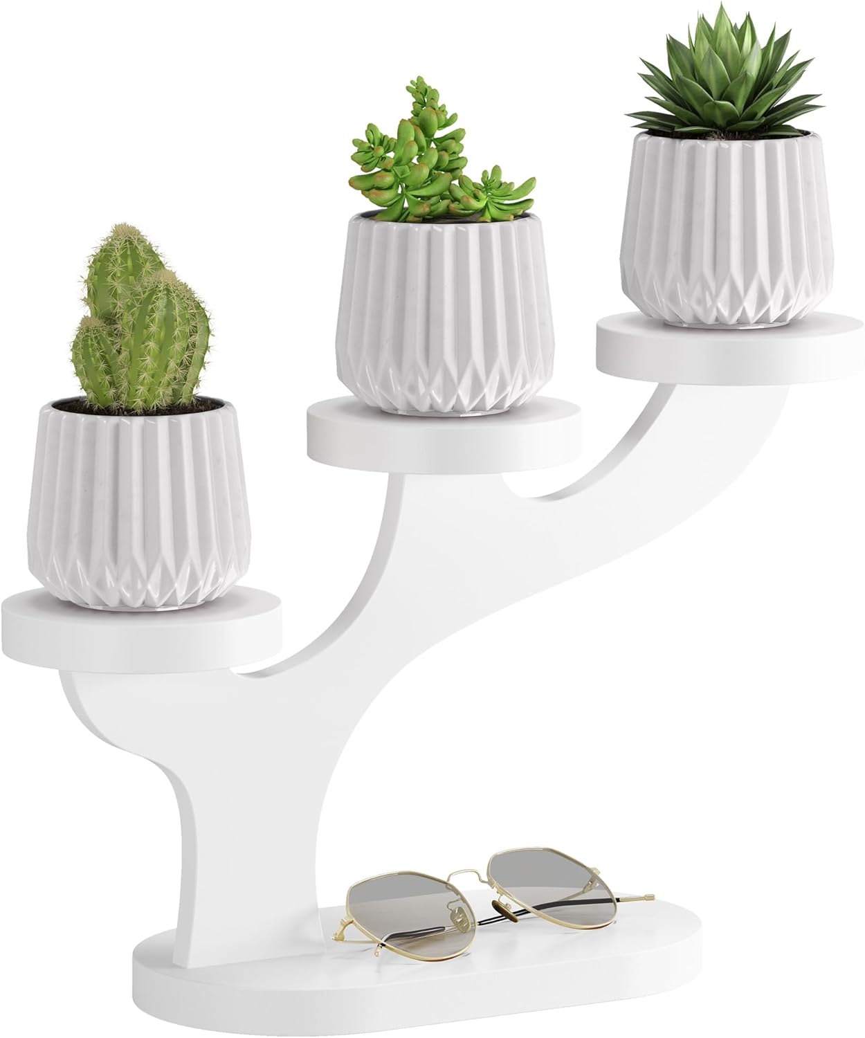 Amazon.com : Bamboo Tabletop Plant Stand Indoor, 3 Tier Wood Desktop ...