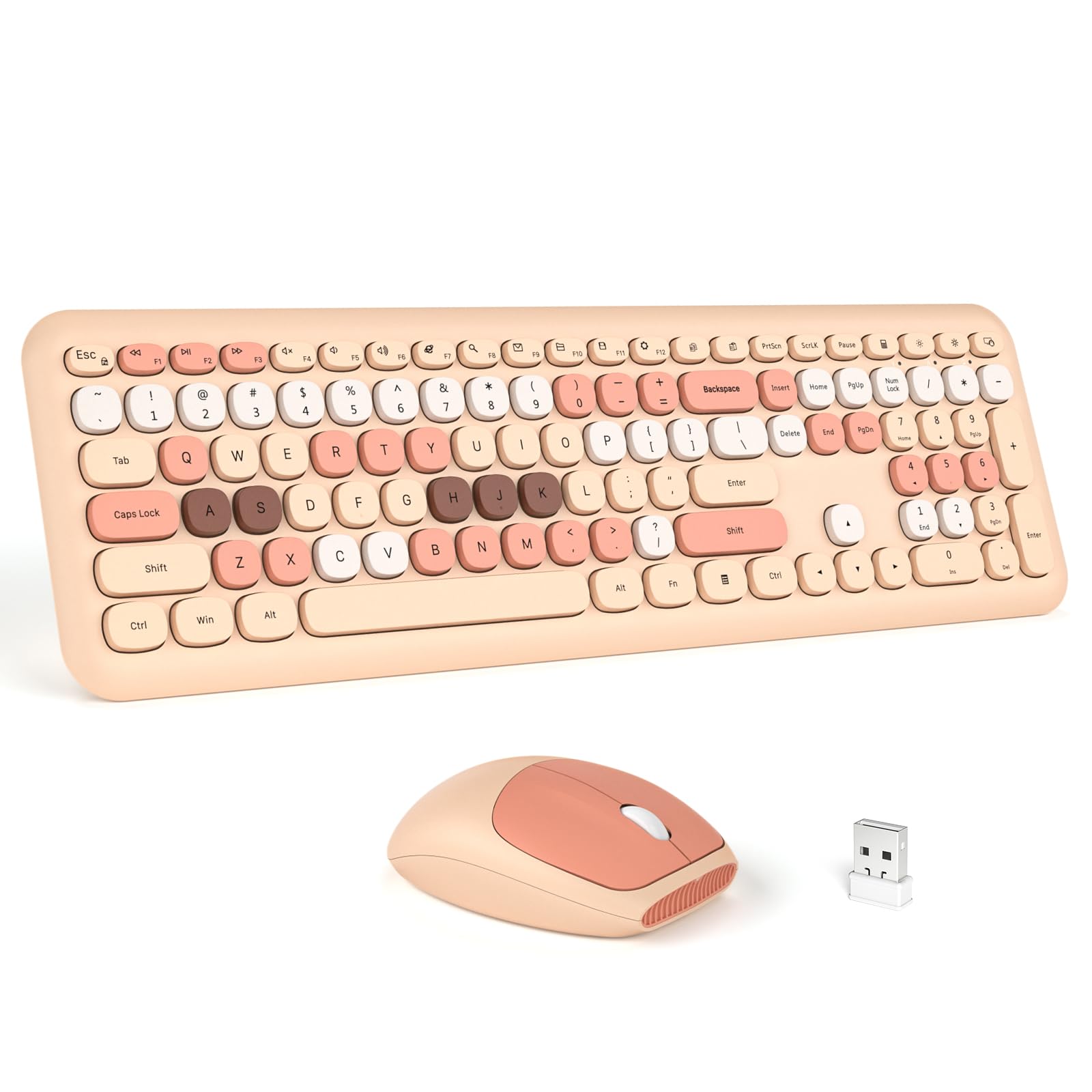 Buy Wireless Keyboard and Mouse Combo - MOFII Coffee Full-Sized Plug ...