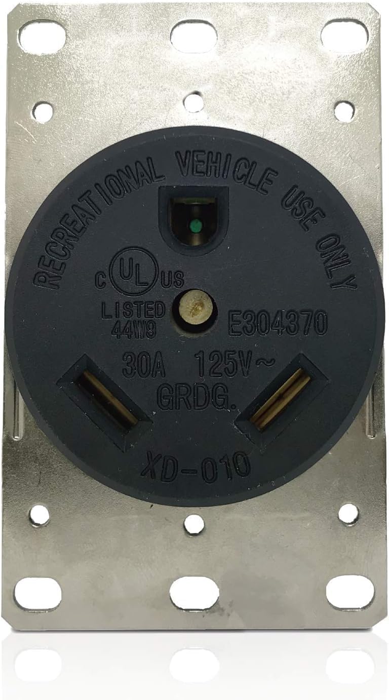 Sintron NEMA TT-30R Straight Blade Outlet Female Receptacle, For RV ...