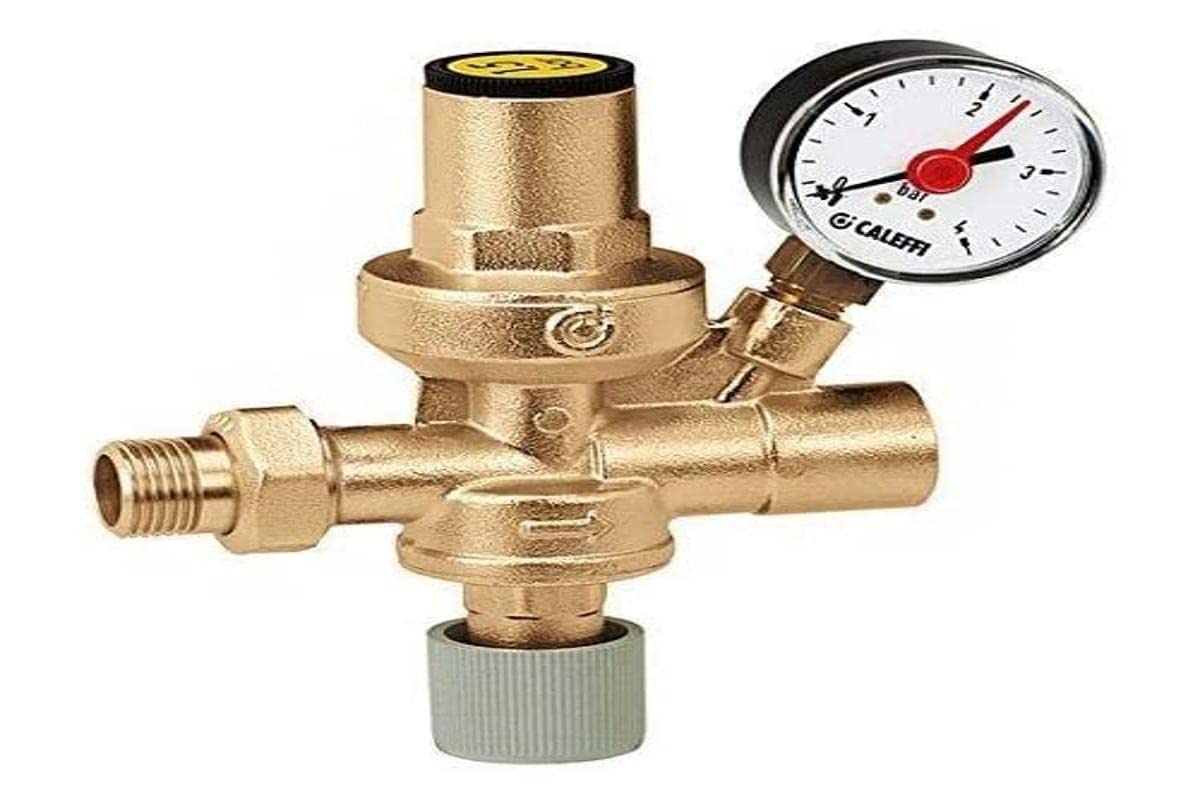 Caleffi Automatic Filling Assembly 1/2 Inch with Tap Filter Non-Return Valve and Pressure Gauge ...