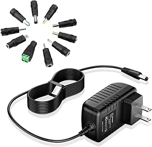 Amazon.com: 3V 1A 0.8A 0.5A Charger AC Adapter with 10 Interchangeable ...