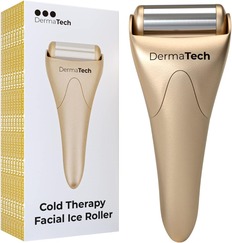 Amazon.com: DermaTech Skincare Cold Therapy Facial Ice Roller | Ice Roller for Face & Eye ...