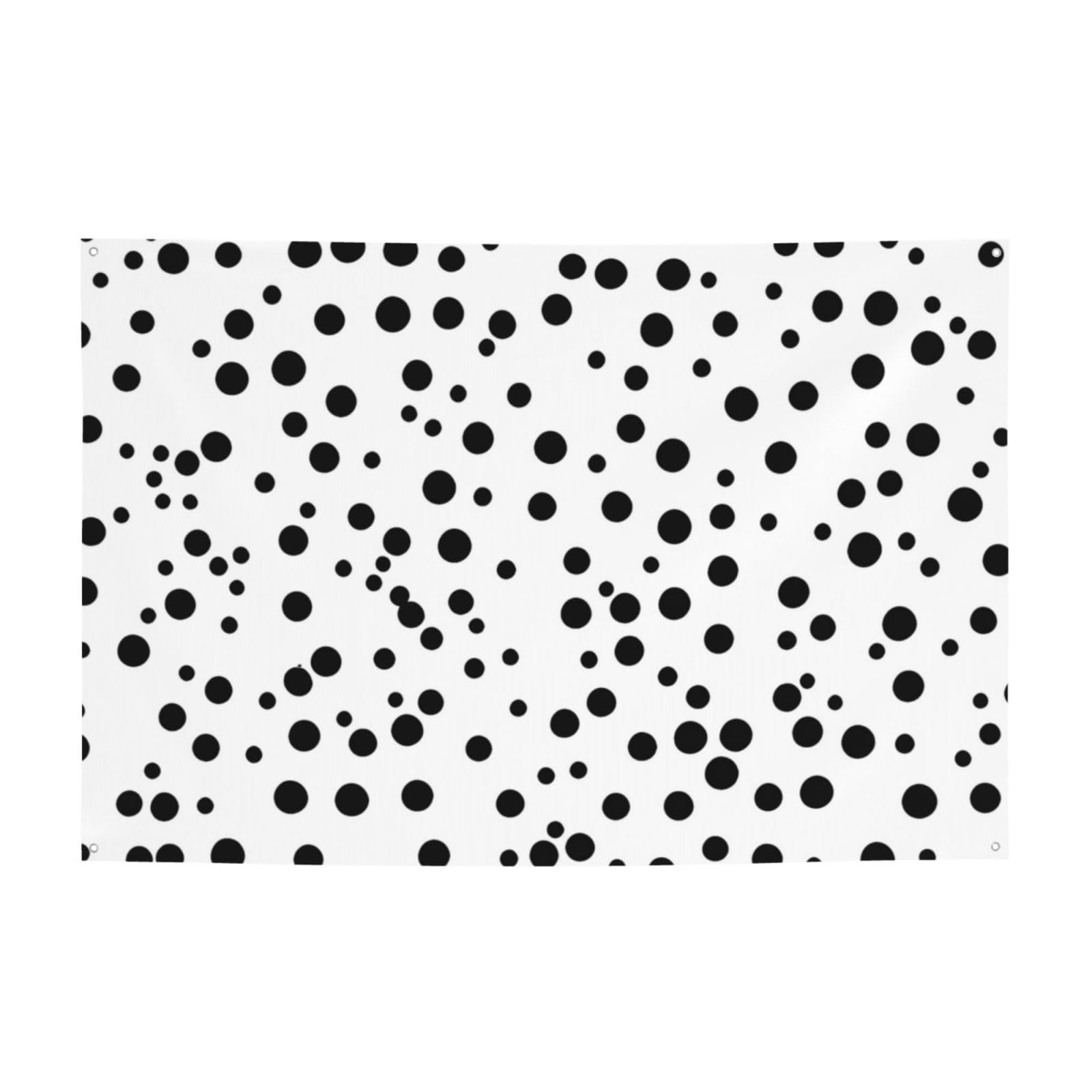 Black And White Polka Dot Banner HK Balloons 32 Pcs Happy Birthday