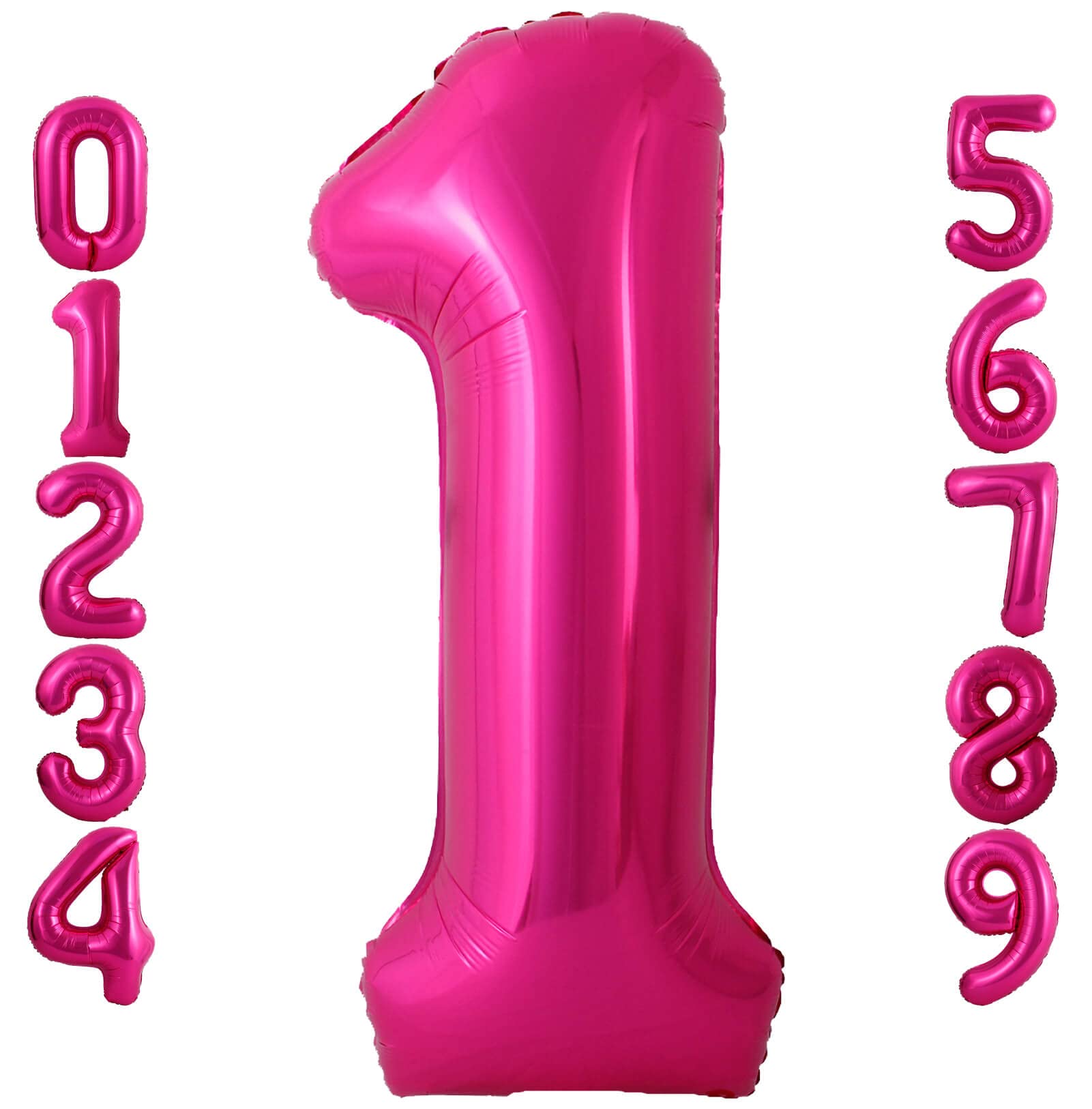 Amazon.com: 40 Inch Hot Pink Number 1 Balloon Large Size Jumbo Digit ...