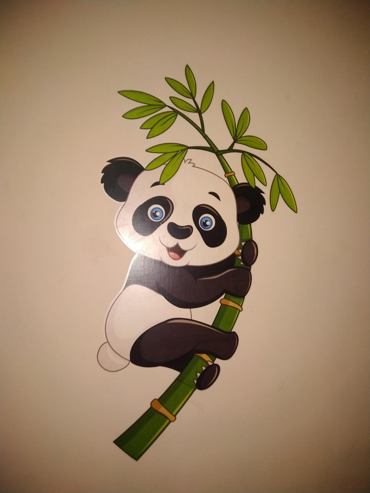 Wow Interiors PVC Panda Tree Kids Room Wall Sticker, Animal, Pack of 1 ...