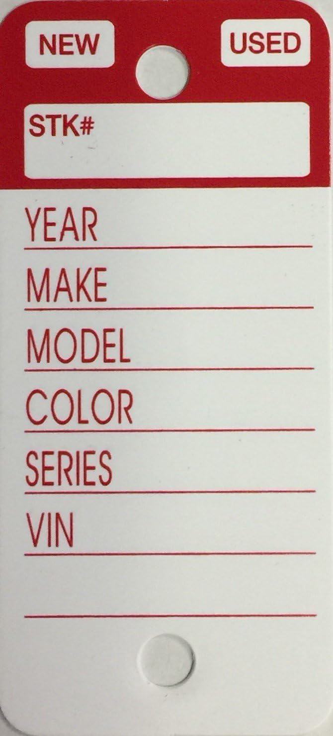 Amazon.com : Top Stripe Key Tags-Red (250/Box) : Key Tags And Chains ...