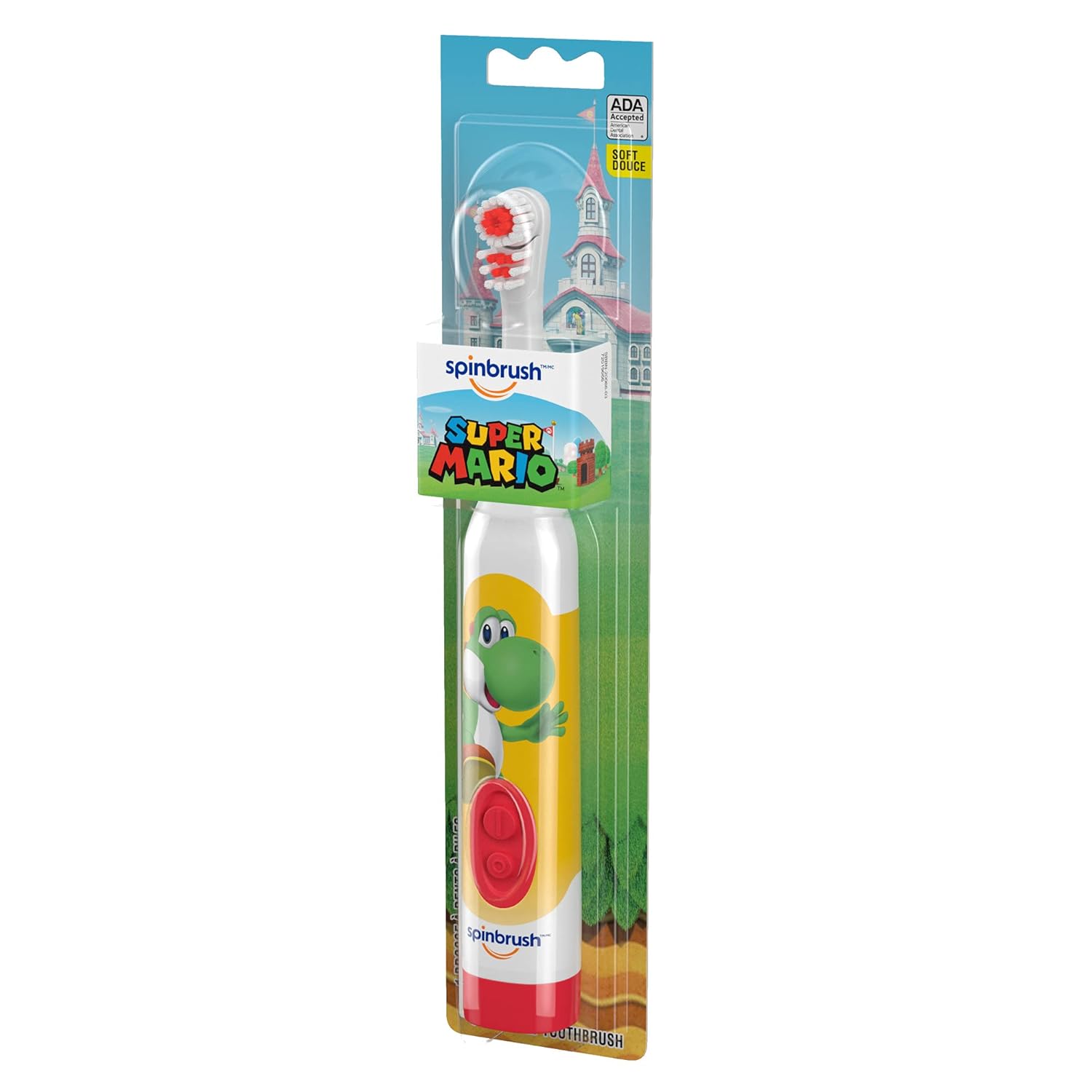 Buy Super Mario Kid’s Spinbrush Electric Battery Toothbrush, Soft, 1 ct ...