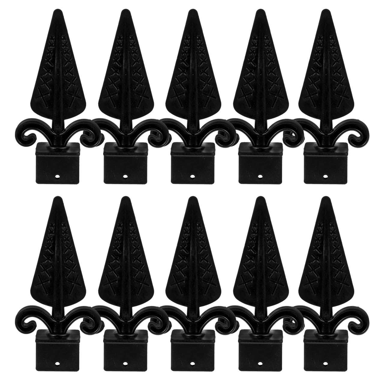 Decorative Black Post Fence