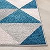 Amazon.com: Well Woven Isometry Blue & Grey Modern Geometric Triangle ...
