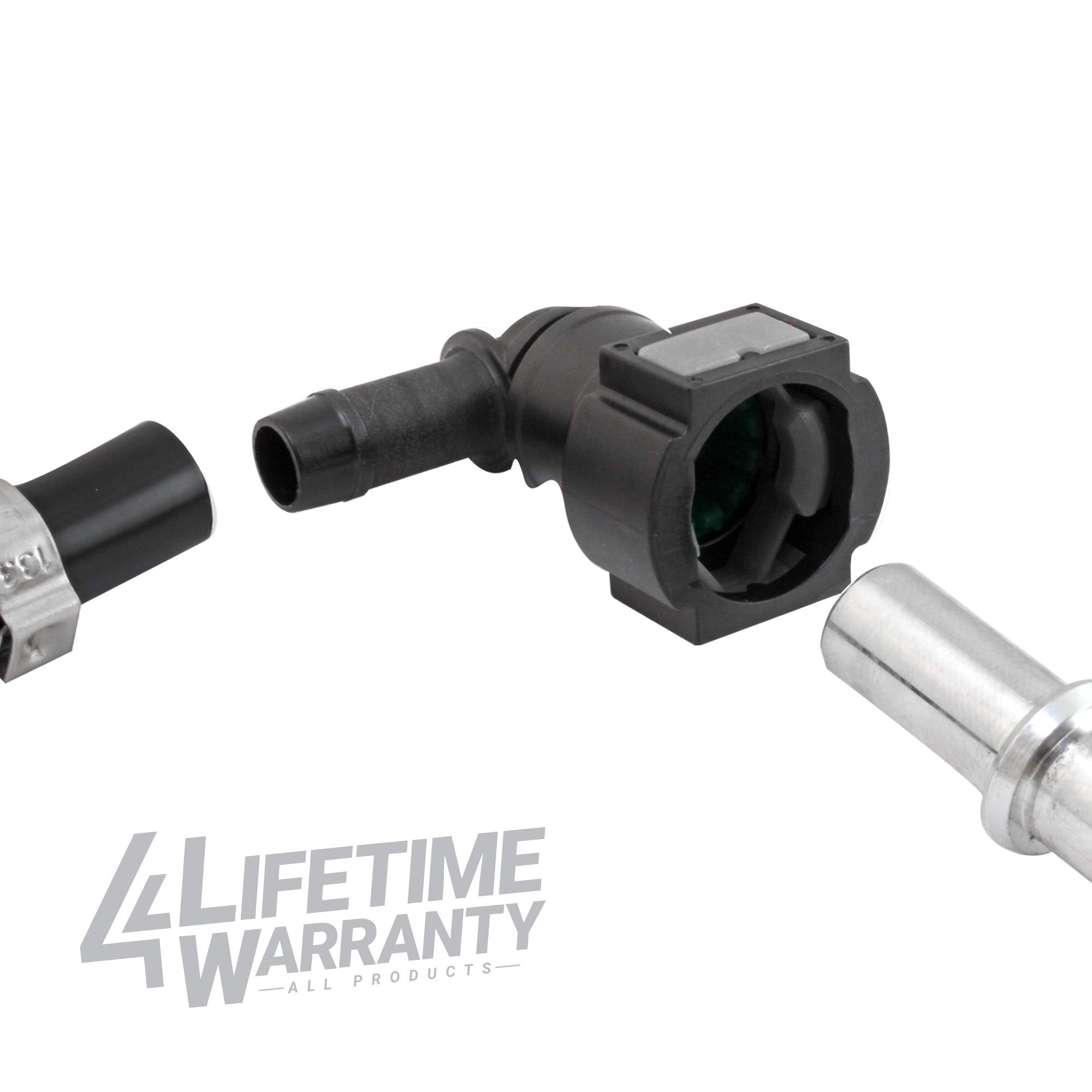 Snapklik.com : Fuel Line Quick Connect, 90 Degree Push-On, Single Barb ...