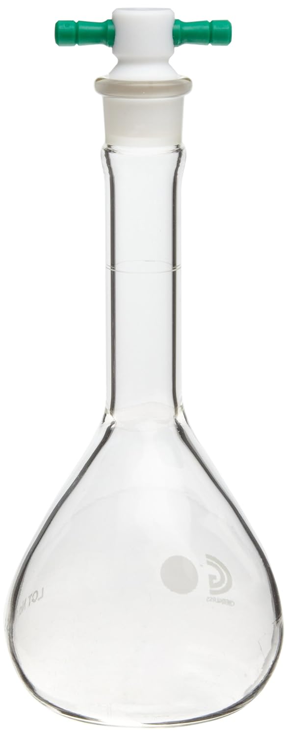Chemglass CG-1617-250 Glass 250mL +/- 0.20mL Flat Bottom Heavy Duty ...