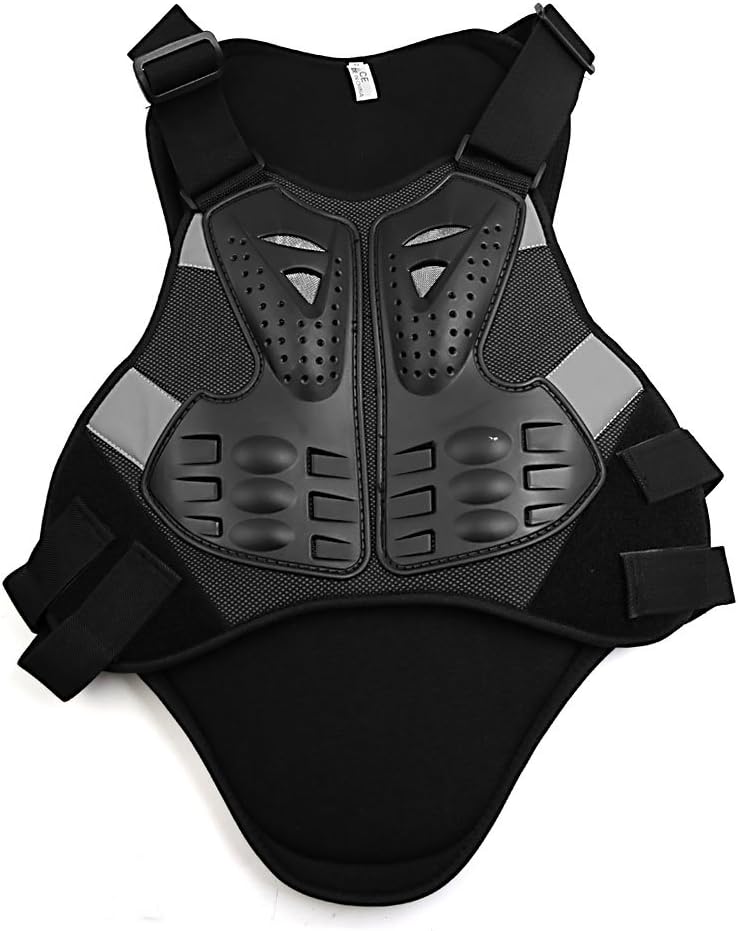 Amazon.com: uxcell Black Adult Motorcycle Protective Body Armor Vest ...