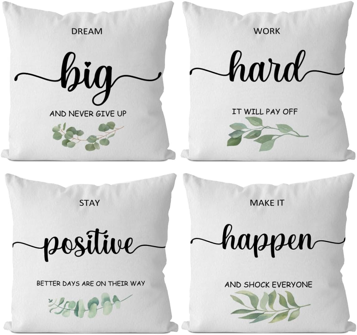 Amazon.com: IWXYI Office Pillows Decorative,Botanical Positive Pillow ...