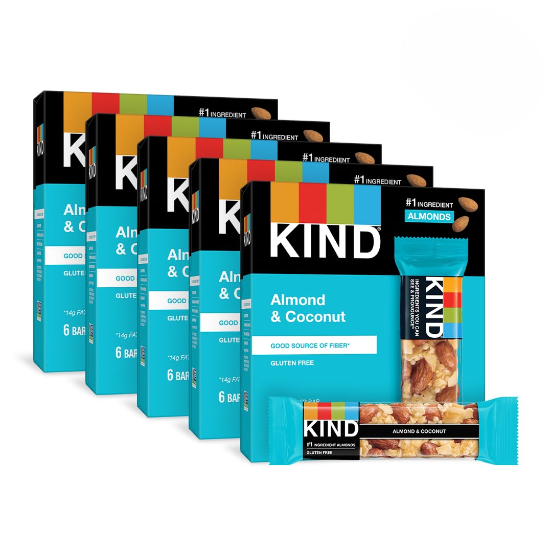 Amazon.com: KIND Almond & Coconut Bars, Low Glycemic Index, Gluten Free ...