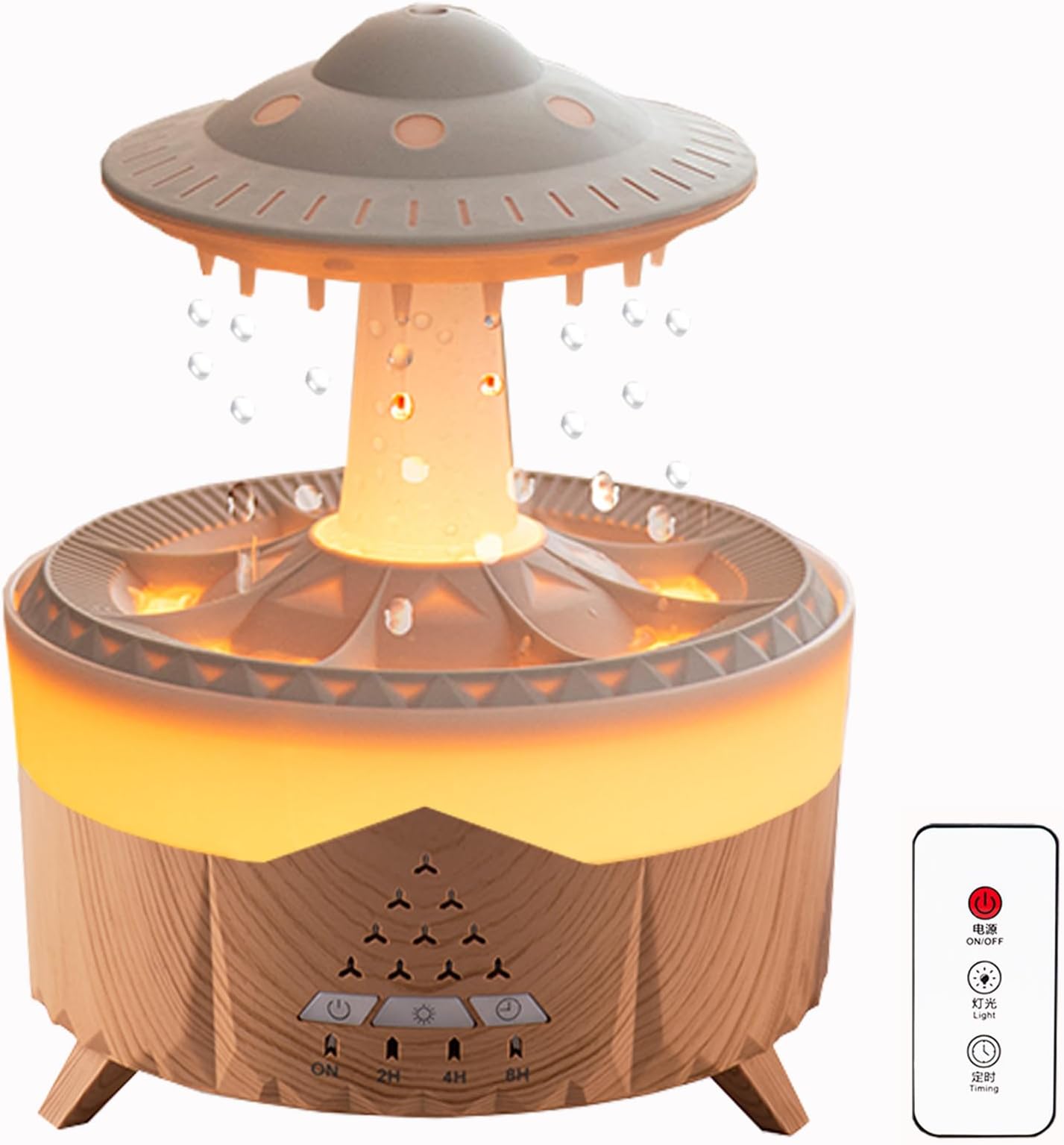 Amazon.com: Raining Cloud Night Light UFO Aroma Essential Oil Diffuser ...
