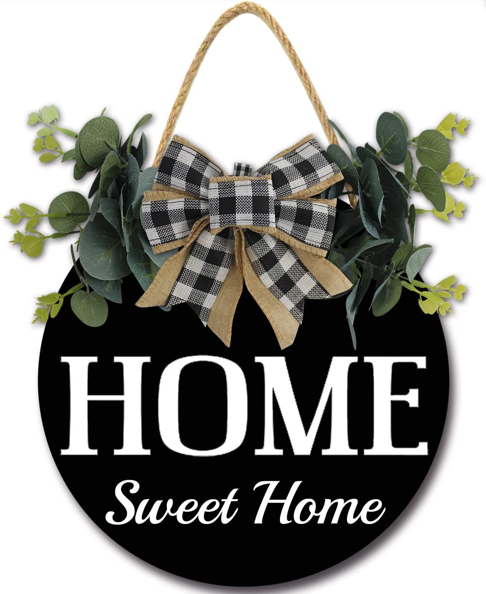 Amazon.com: Welcome Sign for Front Door, Hello Sign with Greenery Decor ...