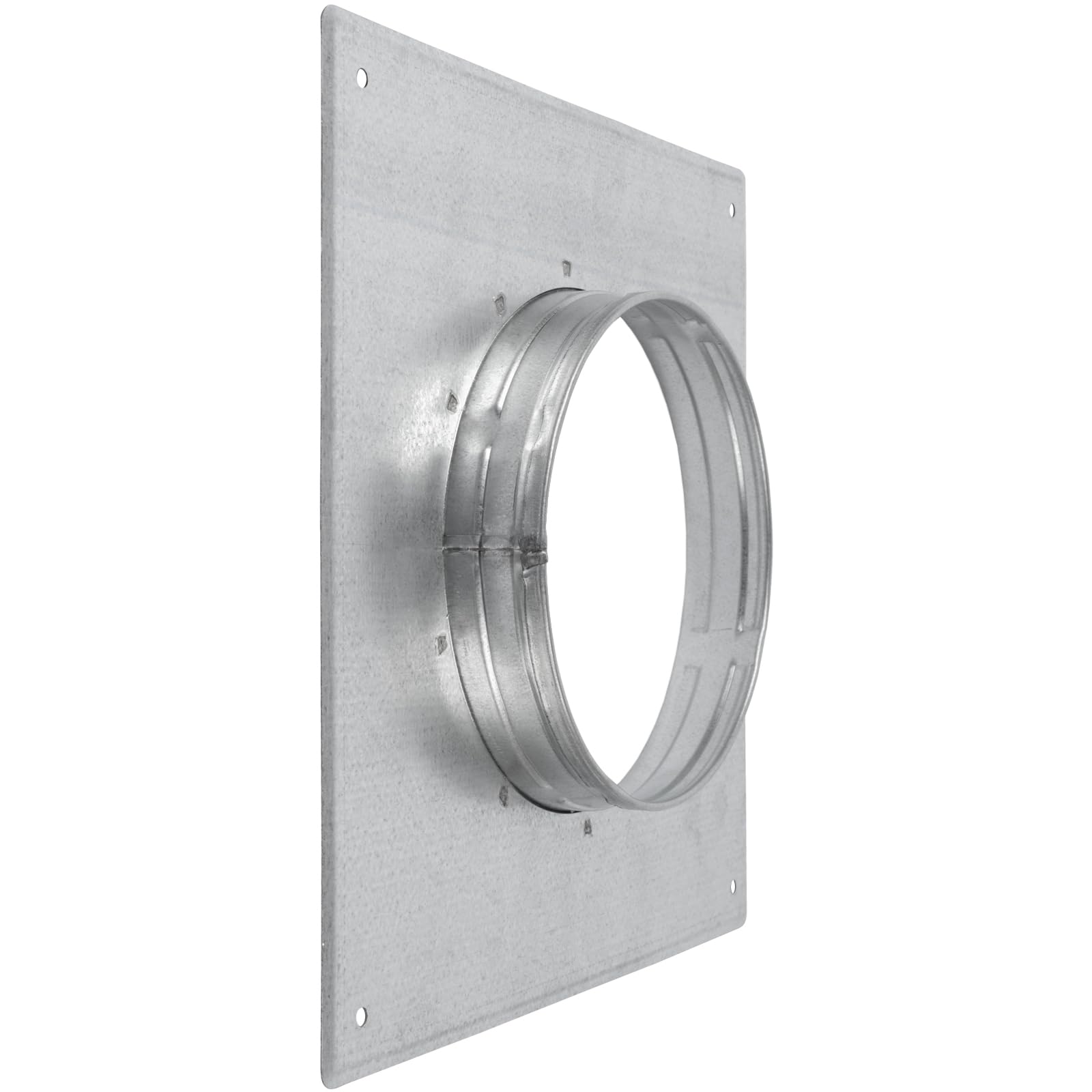 Duct Connector 6-Inch Wall Plate - HVAC Ventilation System Black Metal ...