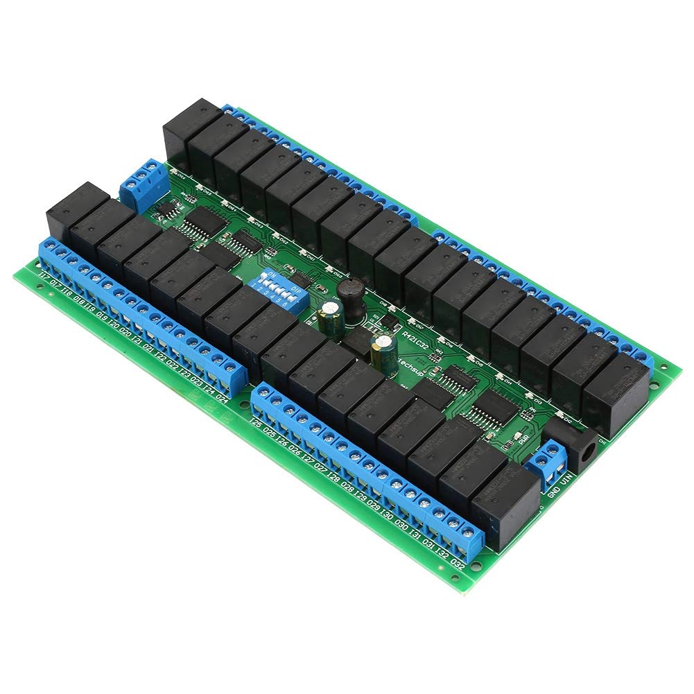 Relay Module, R421C32 DC12V 32 Channel RS485 Relay Modbus RTU Protocol ...