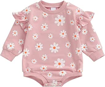 Amazon.com: Newborn Baby Girl Romper Infant Fall Clothes Toddler Bubble ...