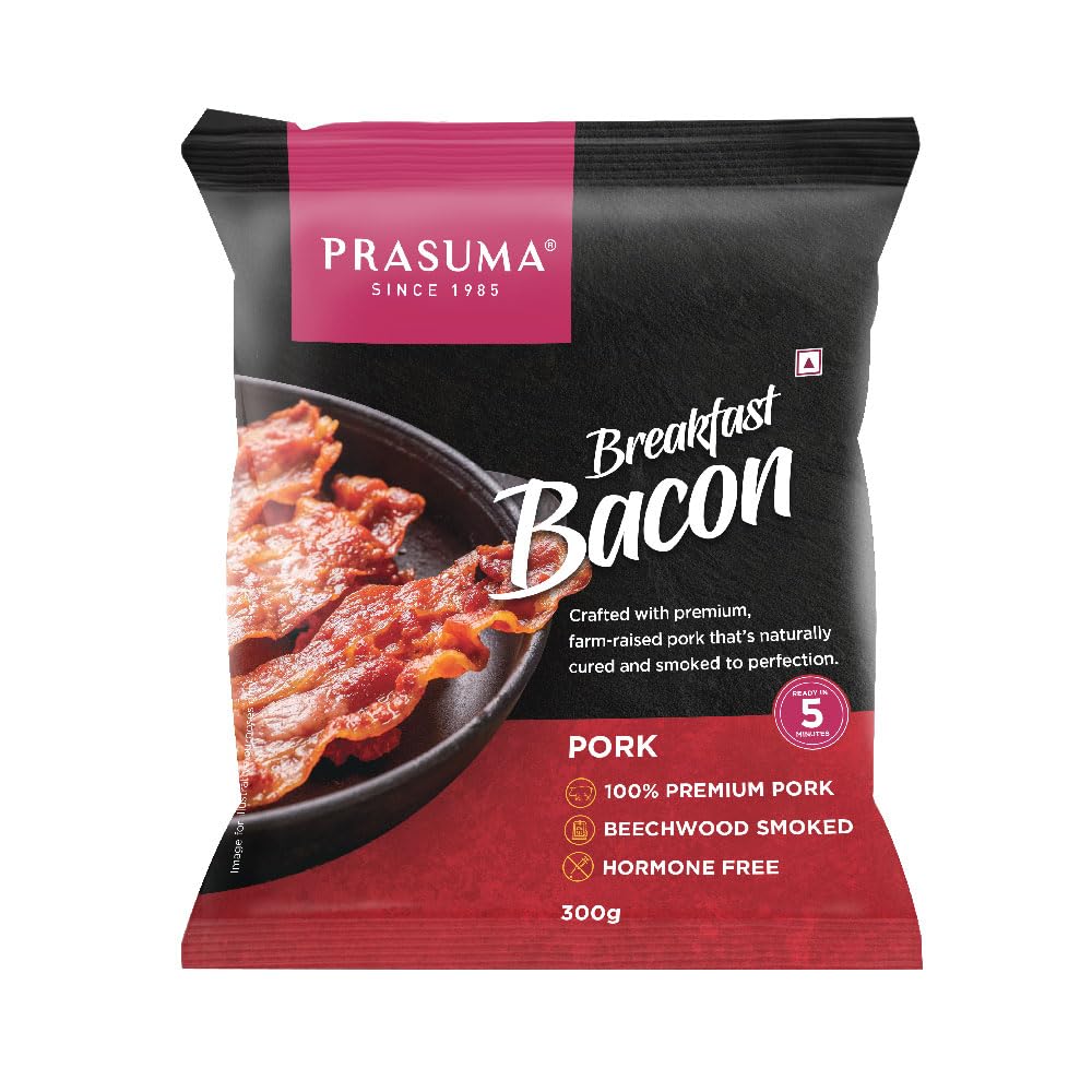 Prasuma Frozen Pork Breakfast Bacon 300g : Amazon.in: Grocery & Gourmet ...
