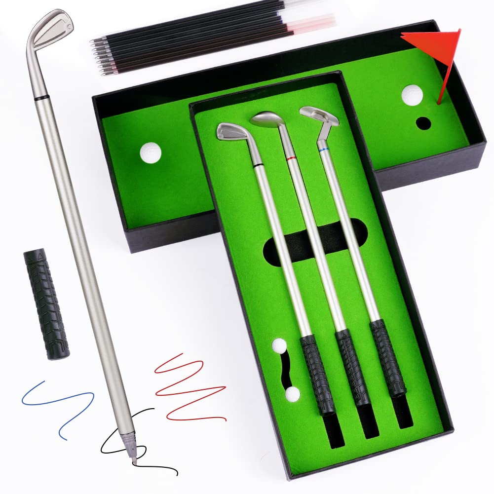 OSDUE Mini Golf Club Putter Ballpoint Pen, Golfers Gift Box Set ...