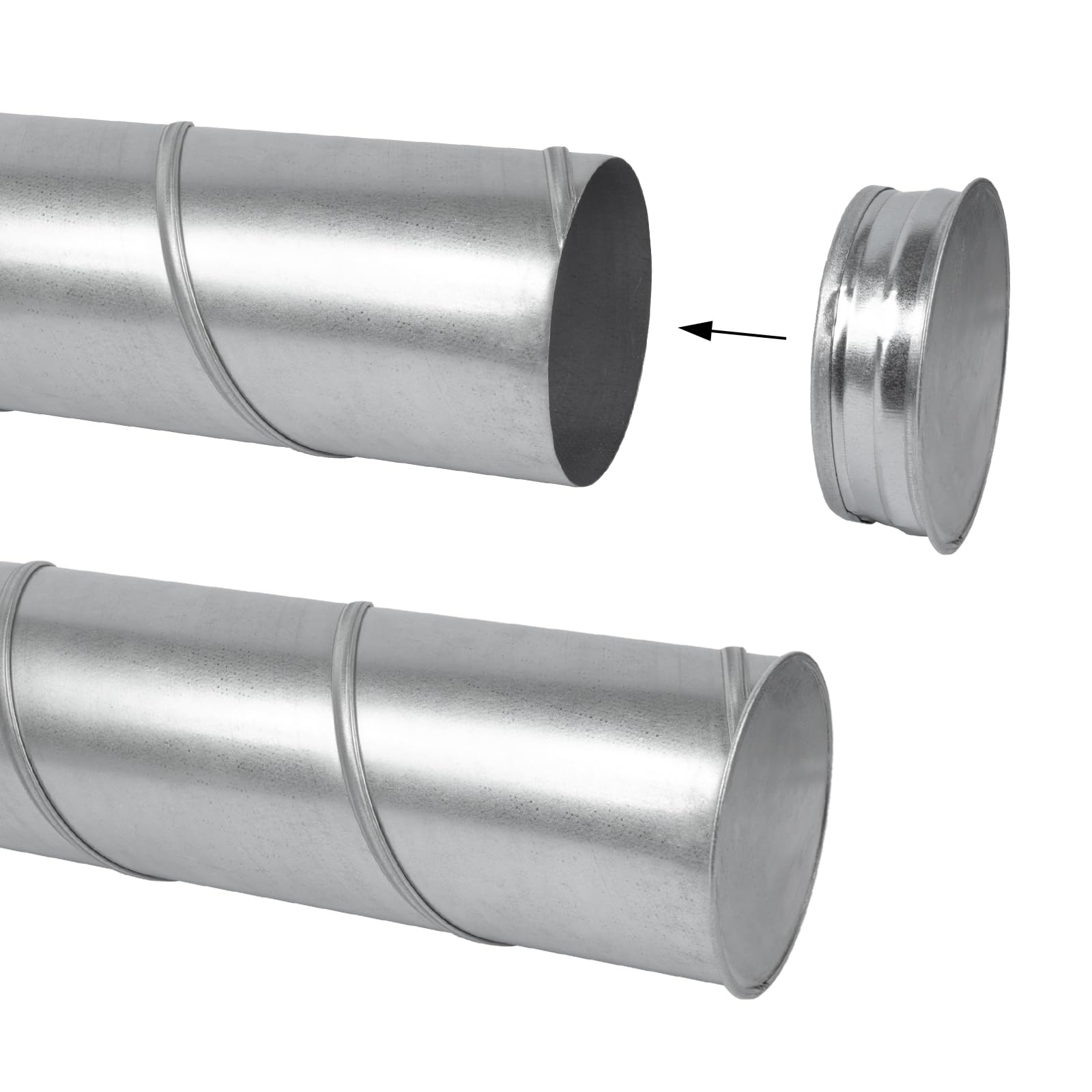 Snapklik.com : 4 Inch Metal Tee Cap - Round Vent Cover - Galvanized ...