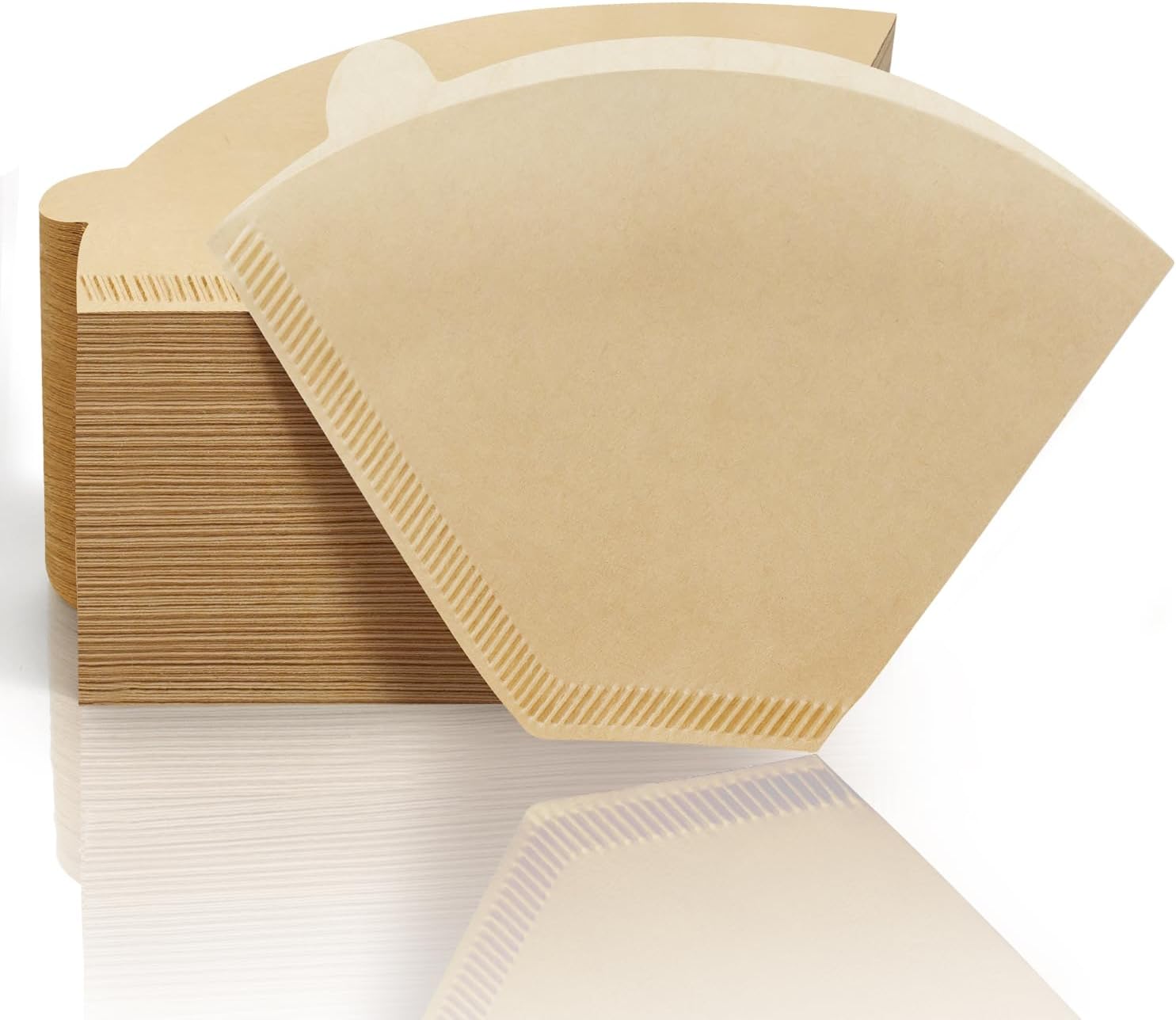 Amazon.com: PakTalk 100 Count Cone Coffee Filters #4, Natural Brown ...