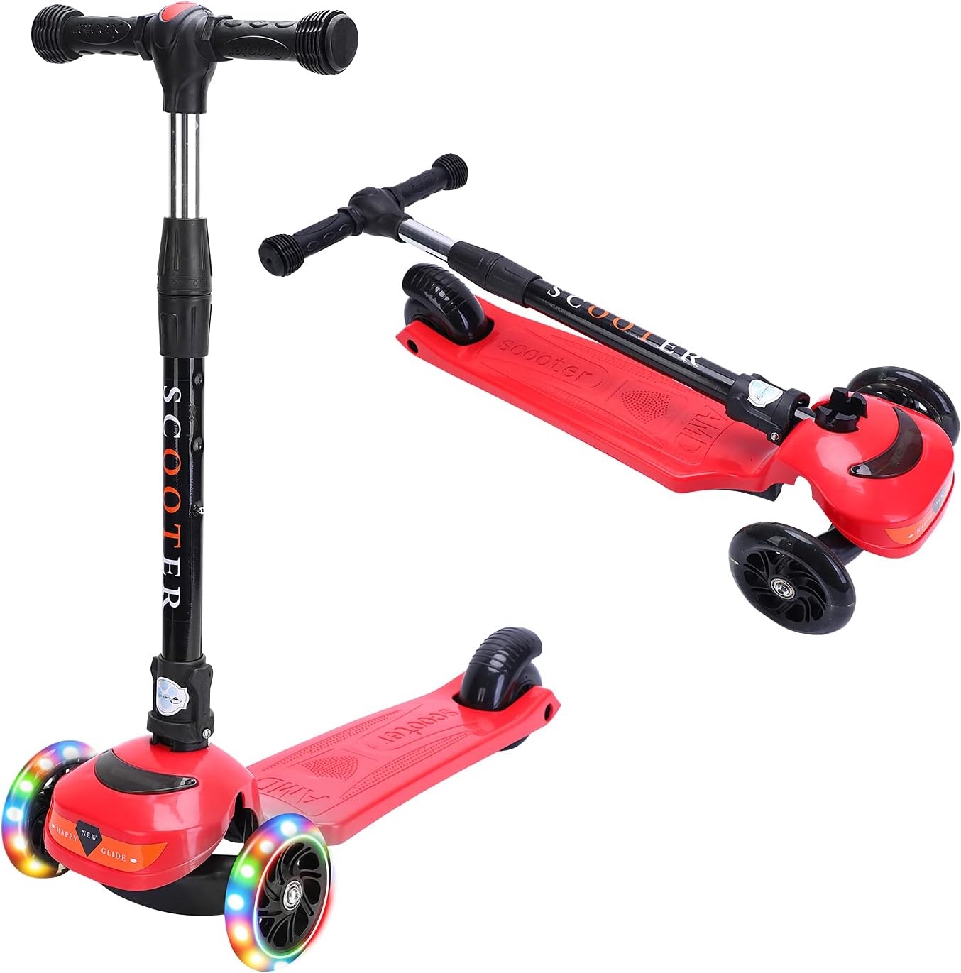 SKY TOUCH Kids Scooter, 3 Wheel Foldable Kick Scooter for Boys Girls ...