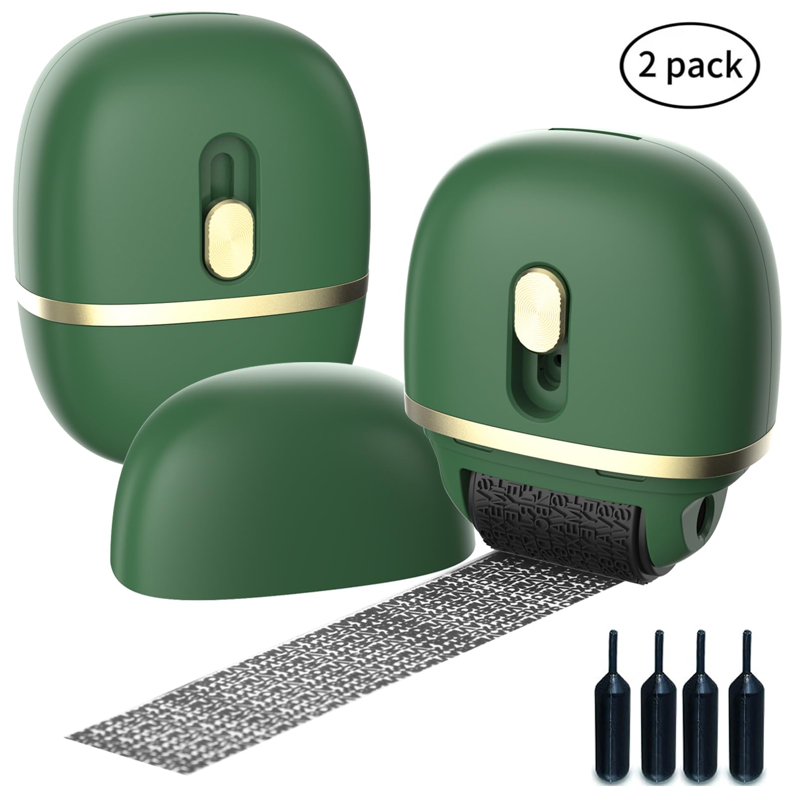 Amazon.com: Lomil Identity Protection Roller Stamps 2 Pack ...