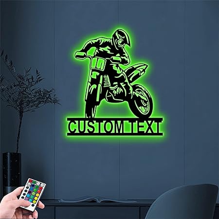 Amazon.com: Personalized Name Motocross Lamp Custom Motocross Sign ...