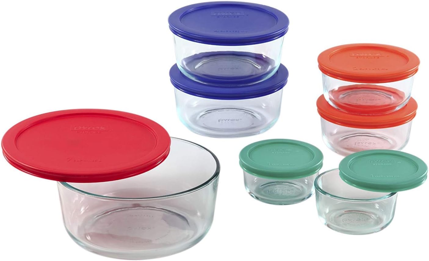 Amazon.com: Pyrex Simply Store 10-Piece Glass Food Storage Set with ...