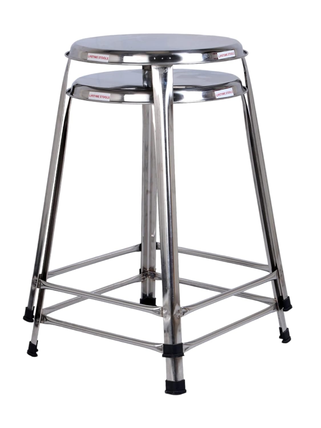 Lifetime Stools Stainless Steel Stool for Sitting, Round Shape - Home ...
