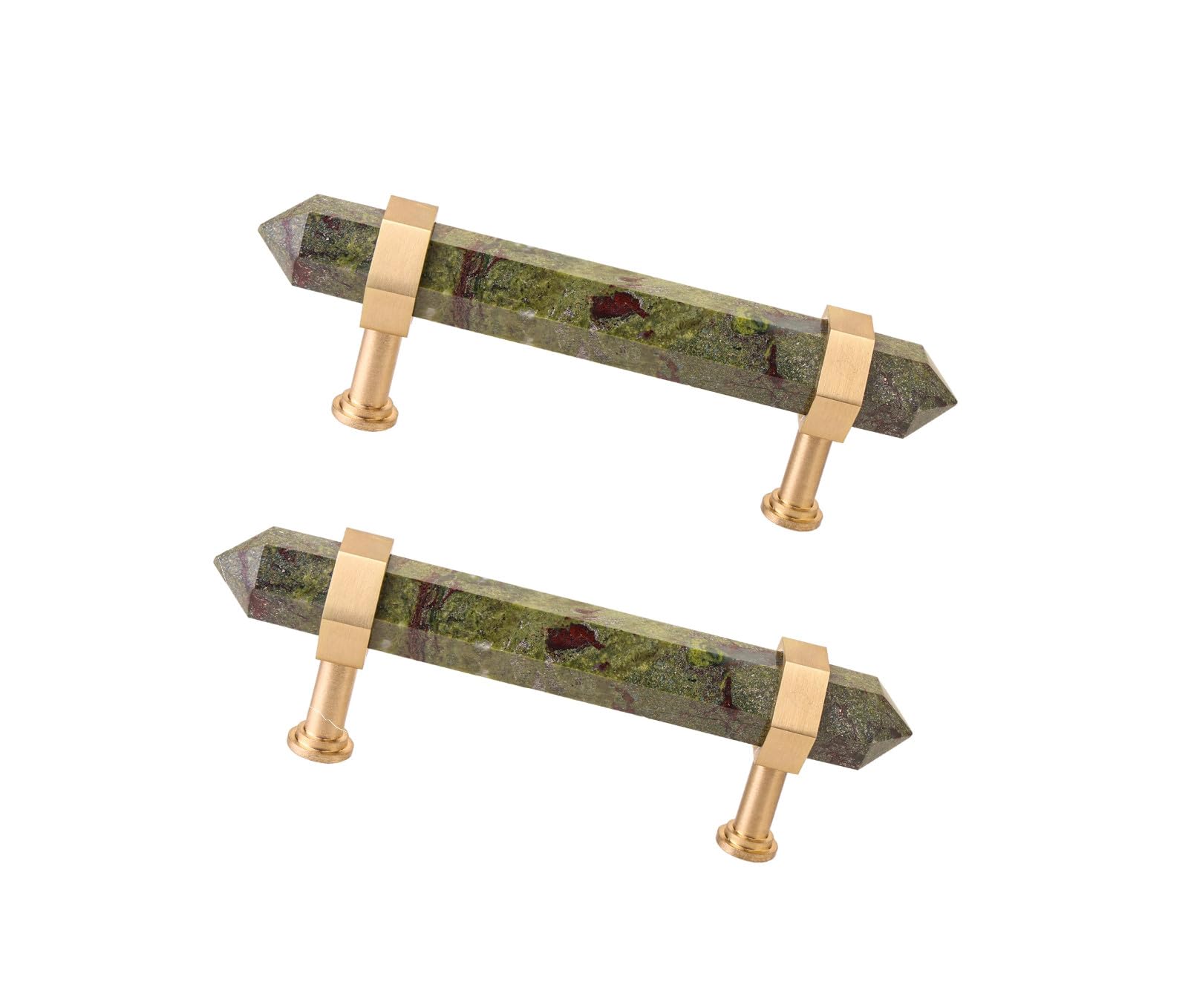 Rockcloud Pack of 2 Dragons Blood Stone Point Stone Drawer Pulls with ...
