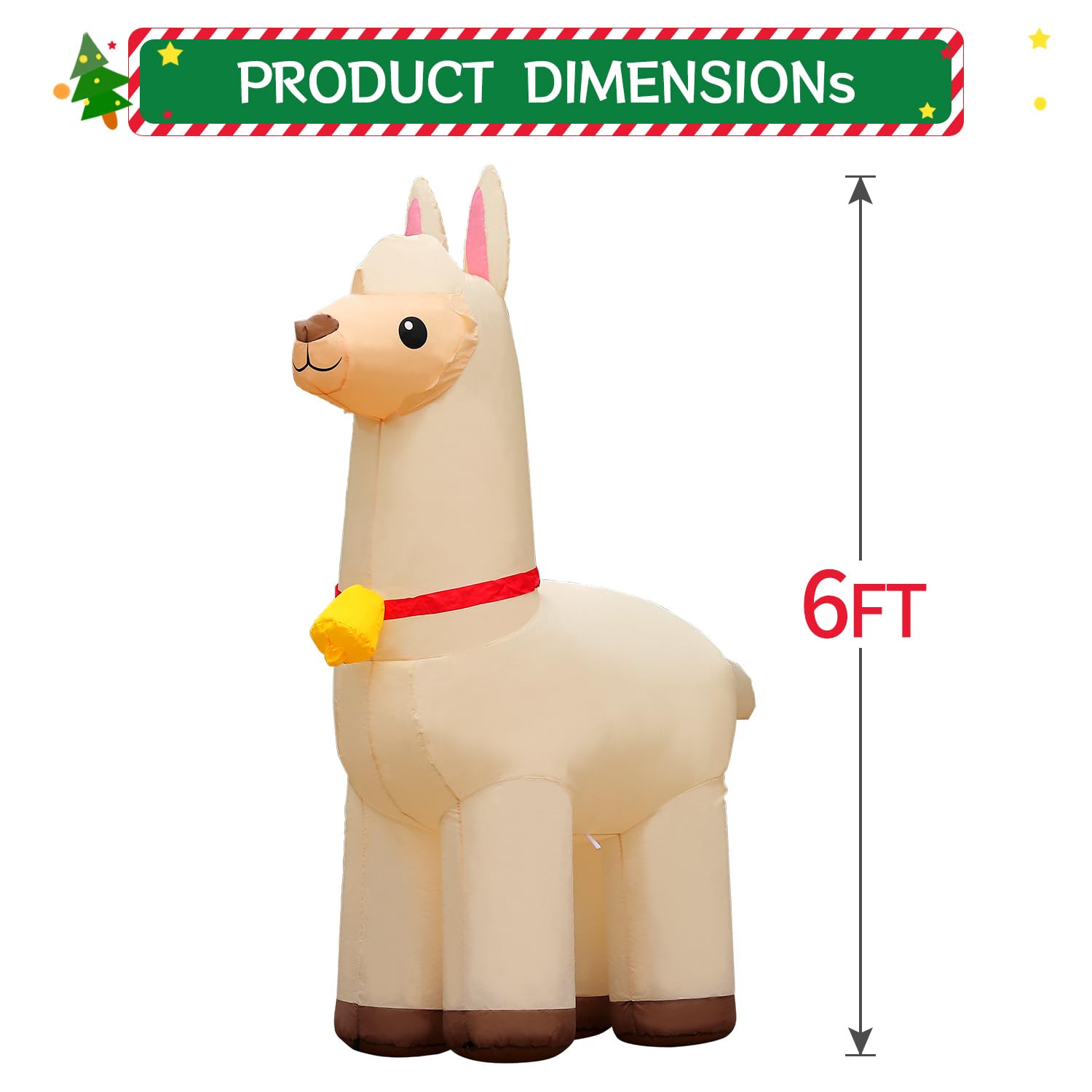 Snapklik.com : 6FT Alpaca Llama Inflatables Christmas Spring, Farm ...