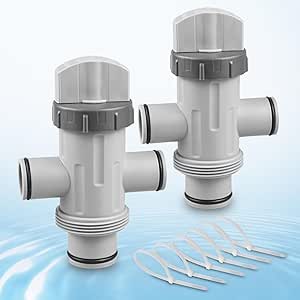 Amazon.com: Dual Split Hose Plunger Valve with 6 Zip Ties for Intex ...
