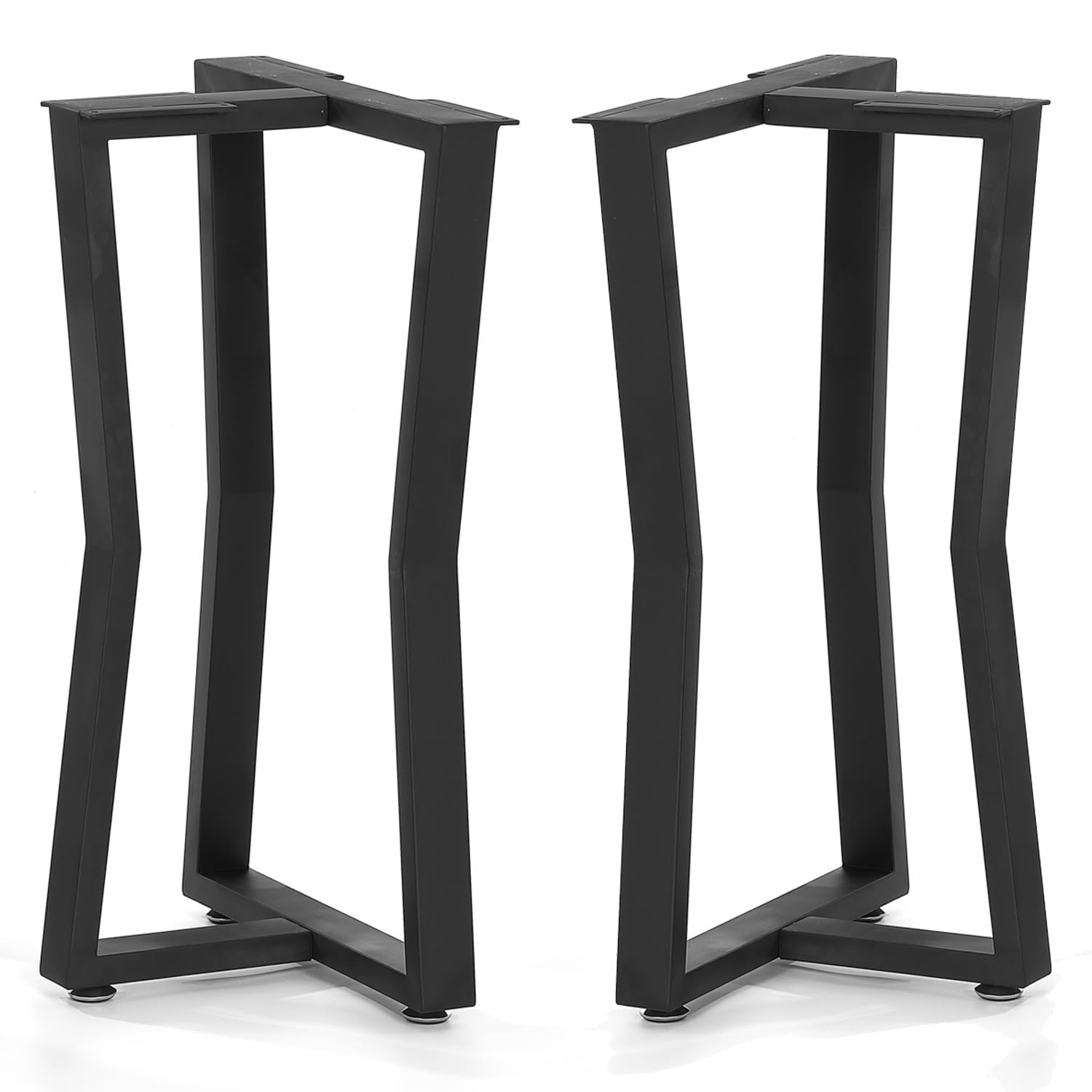 MinWadil Set of 2 Metal Desk Legs, 28â€?H x 16â€?W Heavy Duty T-Shape ...