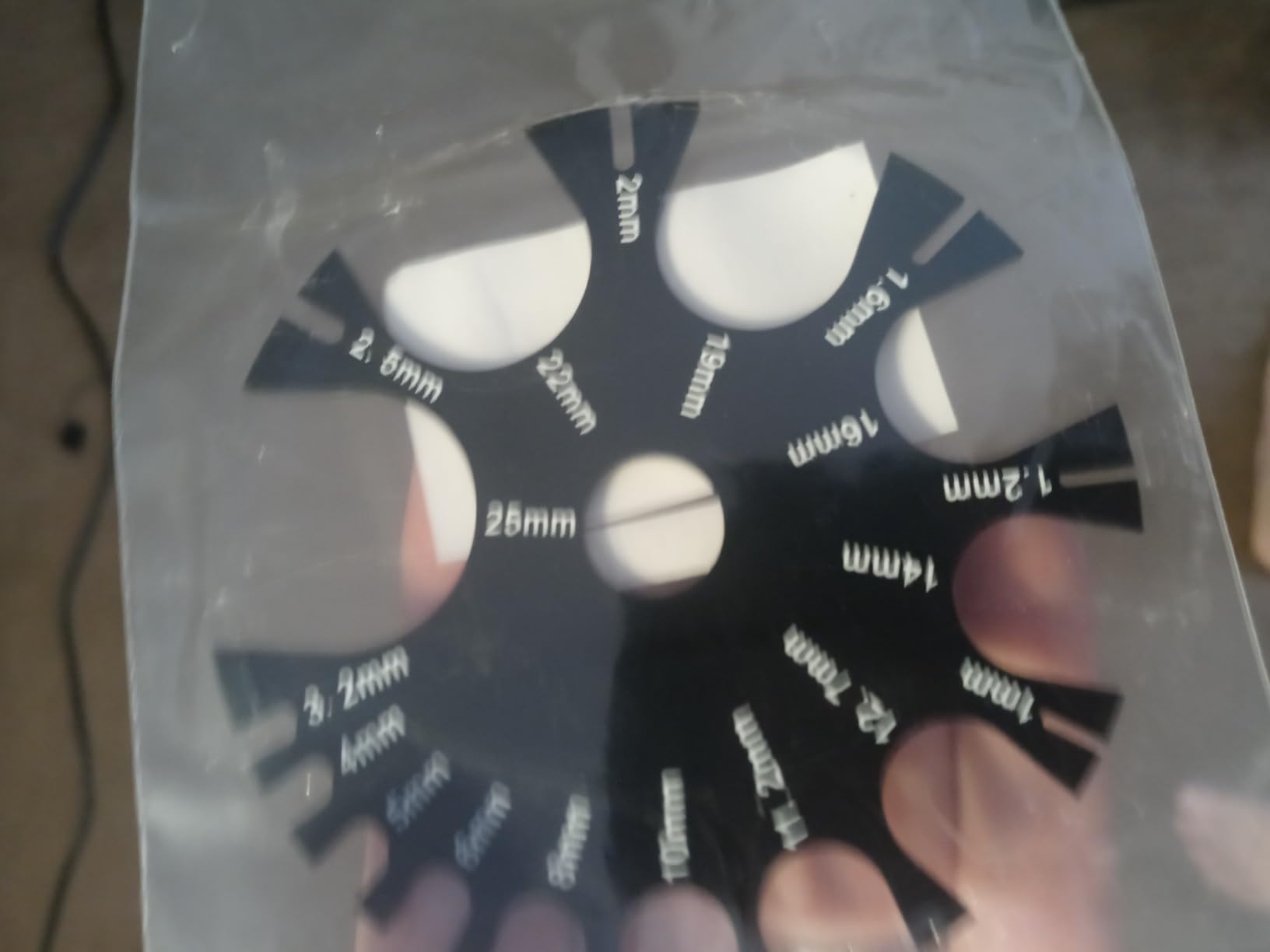Amazon.com: TOOLSSIDE Black Acrylic Double-Sided Scale Piercing Gauge ...