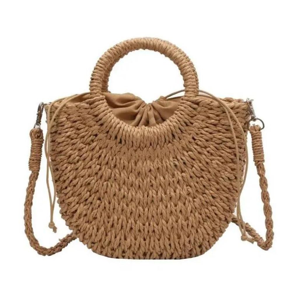 Amazon | [JIANGWEI] レデース 草編みバッグ かごバック ハンドバッグ ショルダーバッグ 手提げ 肩掛け 斜め掛け バッグ ビーチバッグ 軽量 旅行用 花火大会 おしゃれ ...