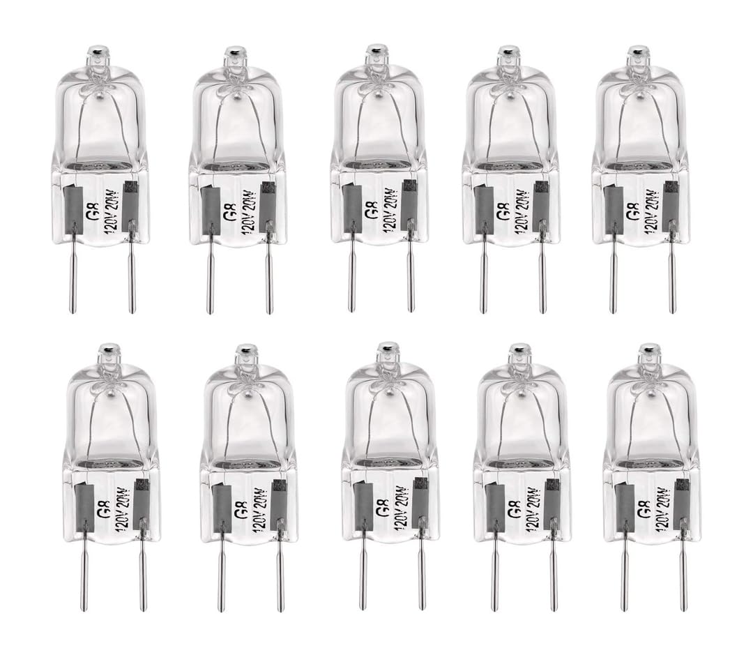 10x G8 120V 20W - 50W 2700K Warm White,G8 Halogen Light Bulbs G8 Base ...