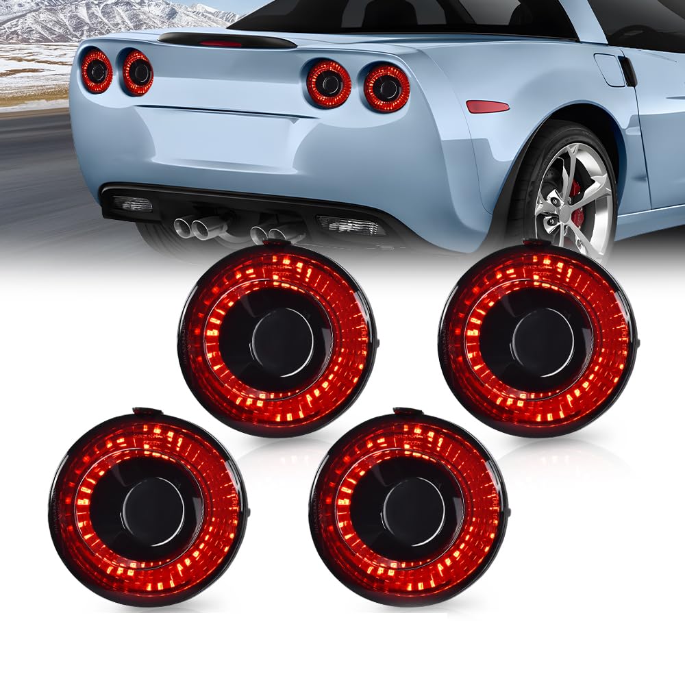 Amazon.com: GRAND ORANGE LED Brake Lamp Tail Lights Smoke Lens Black ...