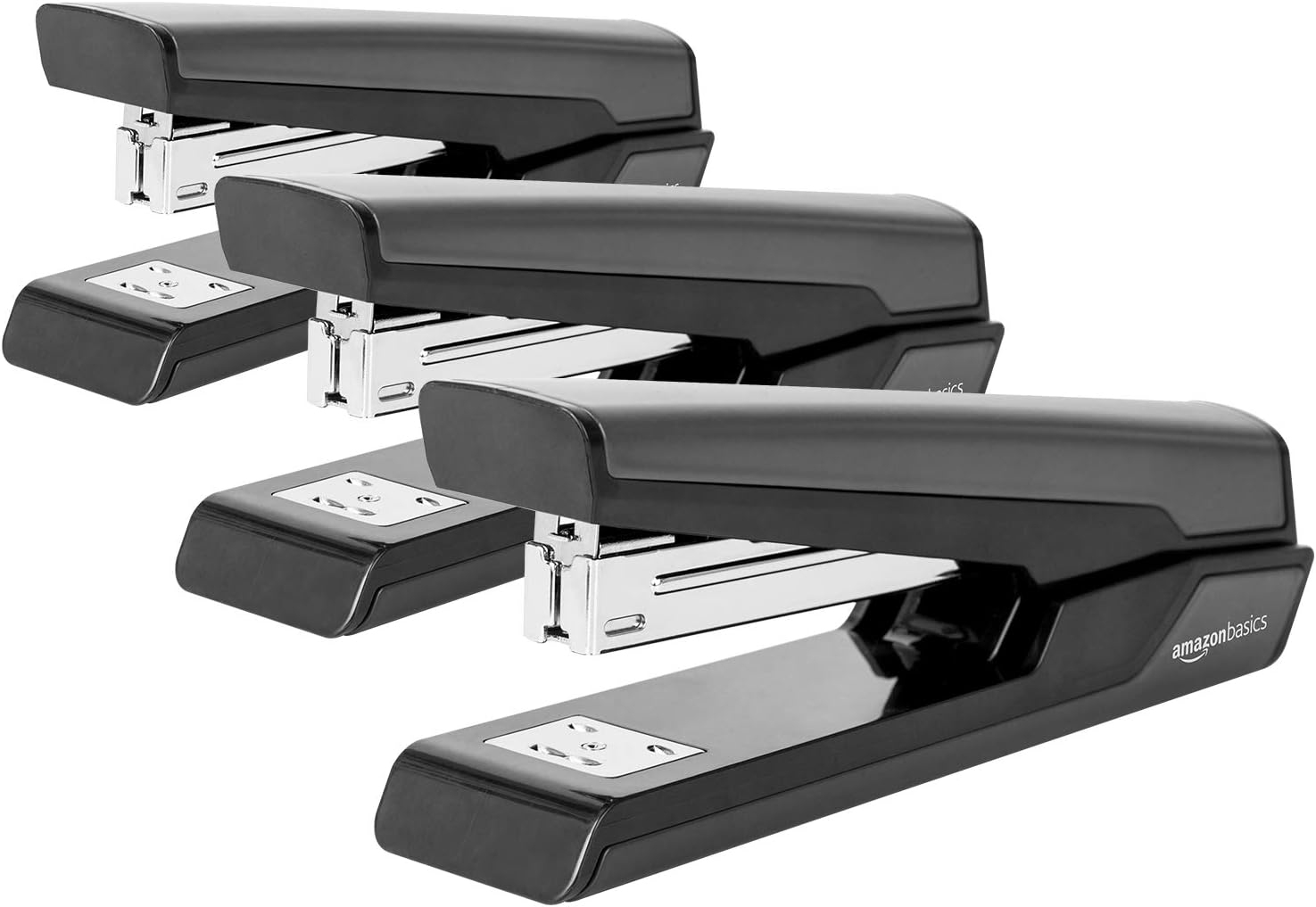 AmazonBasics Desktop Stapler, Full-Strip, 20 Sheet Capacity - Black,3 ...