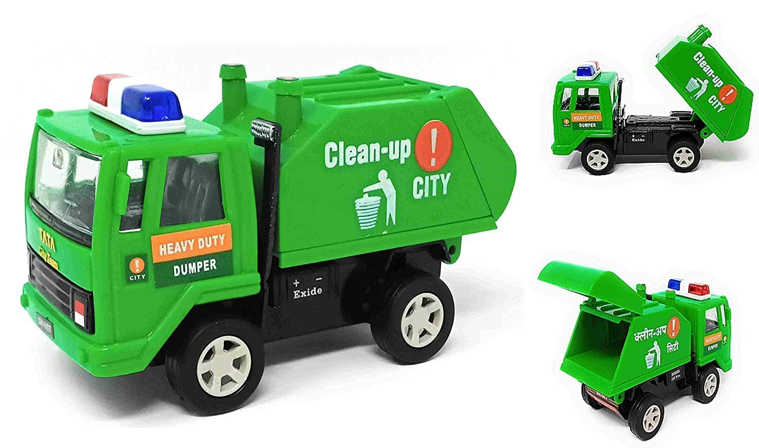 Buy VELOCIOUS® Garbage Dumper Truck Clean up City Toy with Pull Back ...