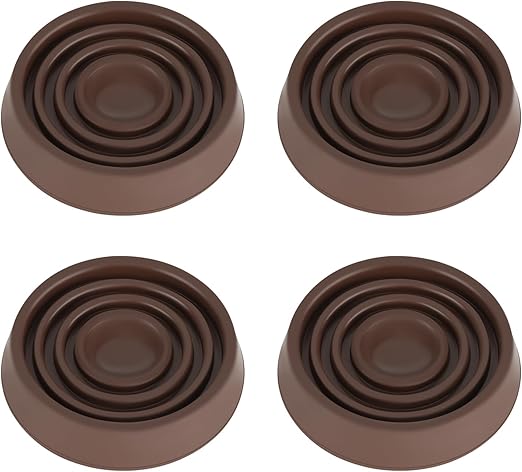 Furniture Coasters, 1.5X1.5 Rubber Caster Cups Non Slip Furniture Pads ...