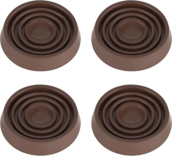 Furniture Coasters, 1.5X1.5 Rubber Caster Cups Non Slip Furniture Pads ...
