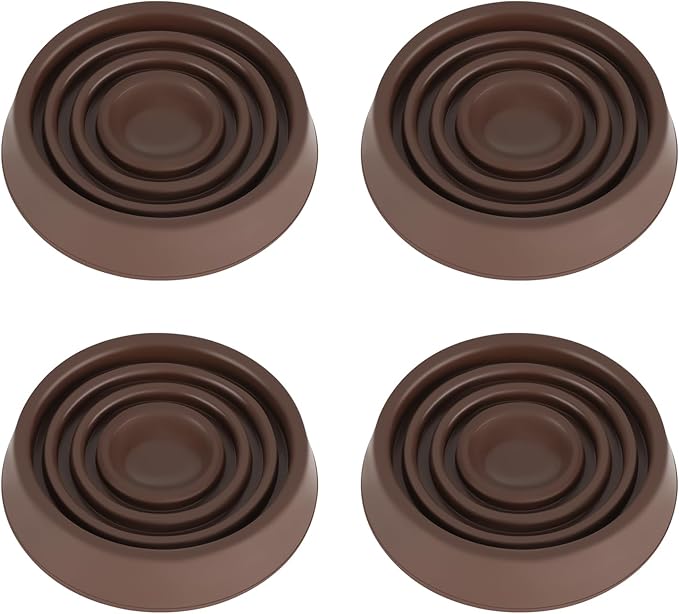 Furniture Coasters, 1.5X1.5 Rubber Caster Cups Non Slip Furniture Pads ...