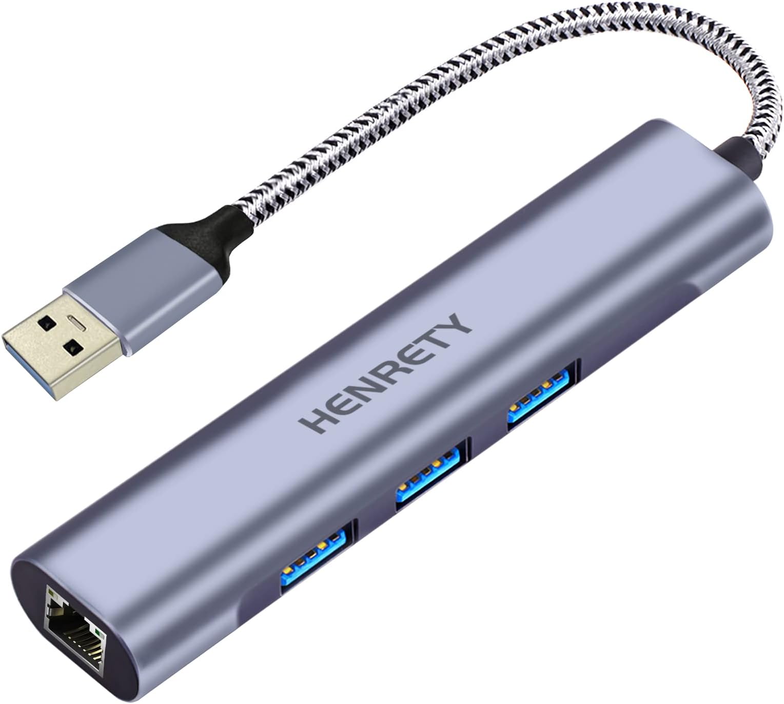 Amazon.com: USB to Ethernet Adapter, 3-Port USB 3.0 Hub with RJ45 10 ...