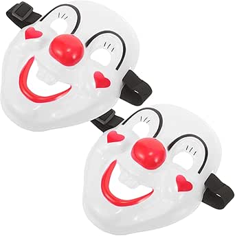 Amazon.com: DEARMAMY 2pcs Clown Masquerade Mask Full Face Clown Masks ...