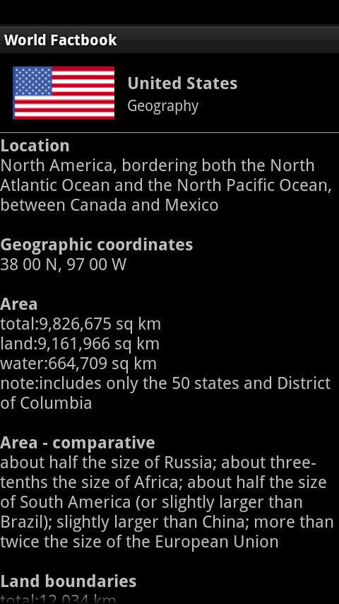 World Factbook - App on Amazon Appstore