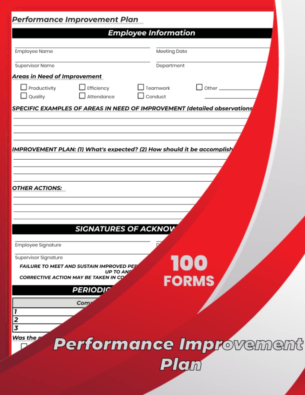 Amazon.com: Performance Improvement Plan Form Book: Performance ...