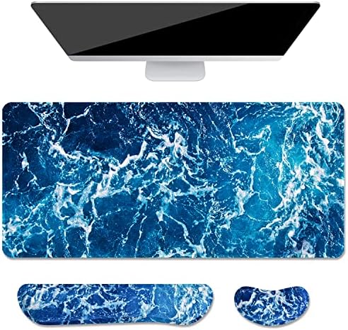 Amazon.com : Auhoahsil Keyboard Mouse Pad Set, XXL Large Desk Pad ...